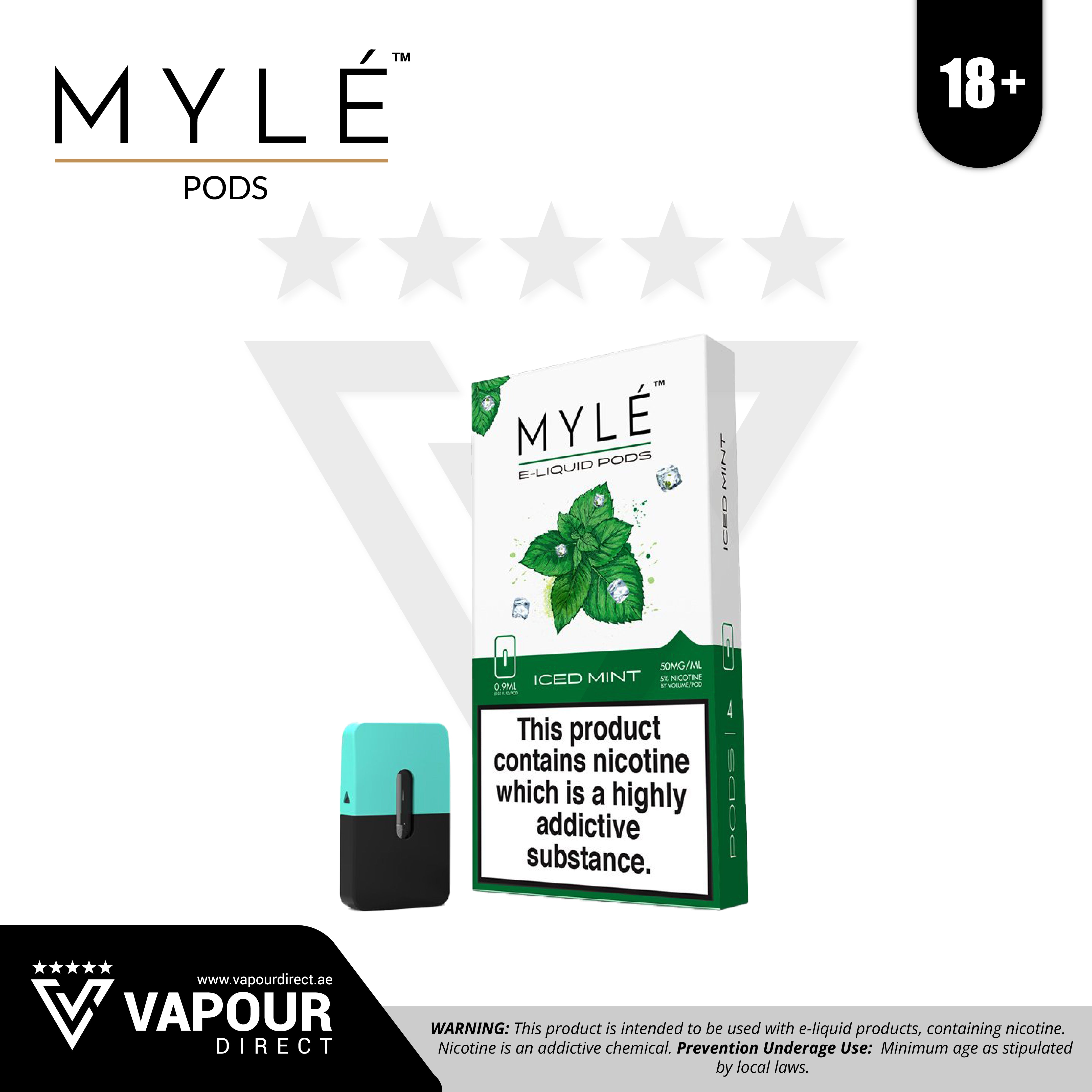 Myle Pods 50mg - Iced Mint – Vapour Direct UAE